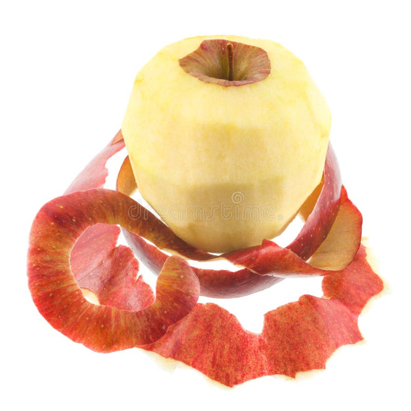 Red apple and peel stock photo. Image of apple, juicy - 4616882