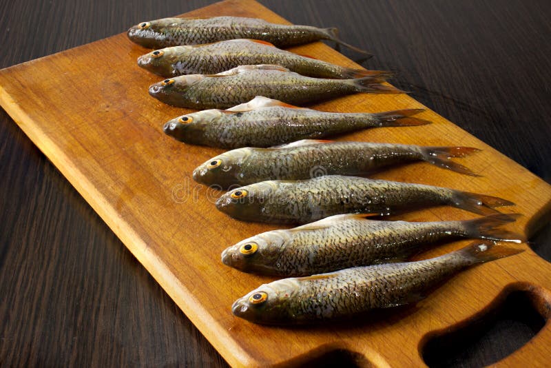 Peeled Fish on the Board. Fish for Cooking. Stock Photo - Image of food ...