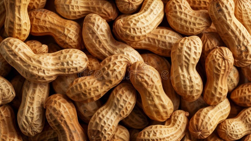 Peeled and Fried Peanuts Pattern Overcrowding. Stock Illustration ...