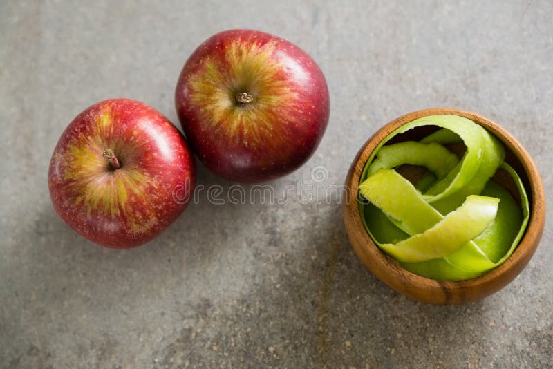 Peeled Green Apple and Two Red Apple Stock Photo - Image of peel ...