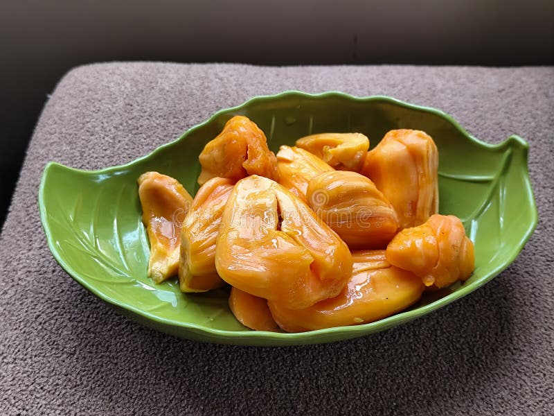Peeled jackfruit stock image. Image of slice, healthy - 358646885