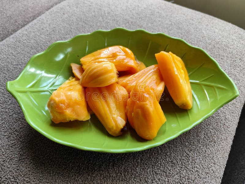 Peeled jackfruit stock image. Image of organic, juicy - 358646945