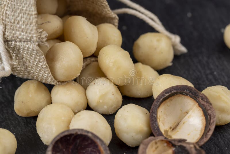 Peeled Macadamia Nuts on the Table Stock Photo - Image of diet, heap ...