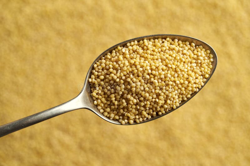 Peeled milled on a spoon stock photo. Image of plant - 272216984