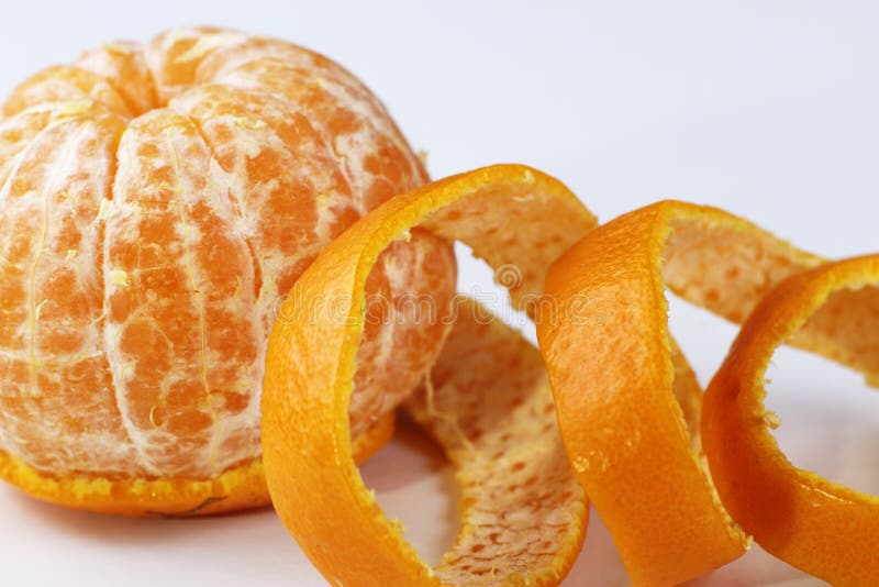 Peeled Off Orange and Single Orange Stock Photo - Image of peeled ...