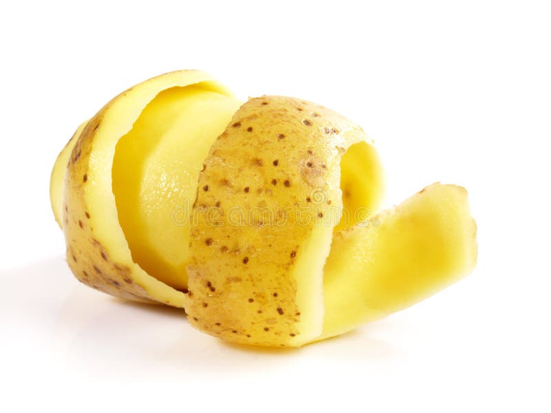 Peeled Potato in Various Cuts Isolated on White Background - Cutting ...