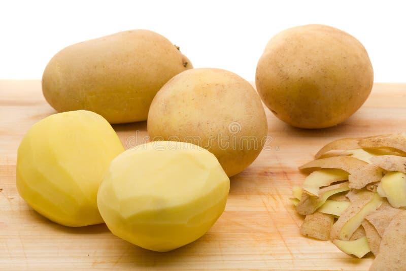 Peeled potatoes stock image. Image of ingredient, meal - 14422107