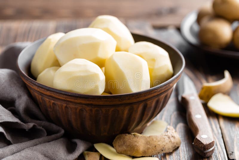 Peeled potatoes stock image. Image of farming, natural - 44855987