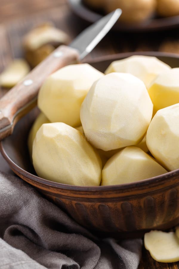 Peeled potatoes stock photo. Image of fresh, peeling - 44856184