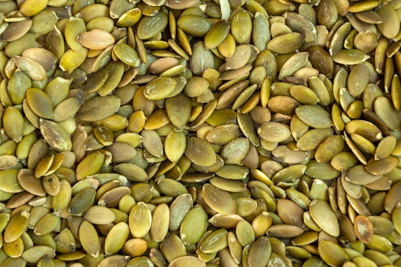 Peeled Pumpkin Seeds Pattern. Stock Image - Image of natural, closeup ...