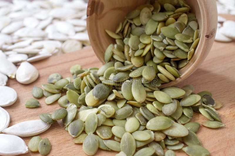 Peeled pumpkin seeds stock image. Image of organic, seeds - 53001525