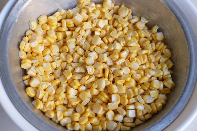 Peeled Raw Corn Use for Cooking Ingredient Stock Photo - Image of biji ...