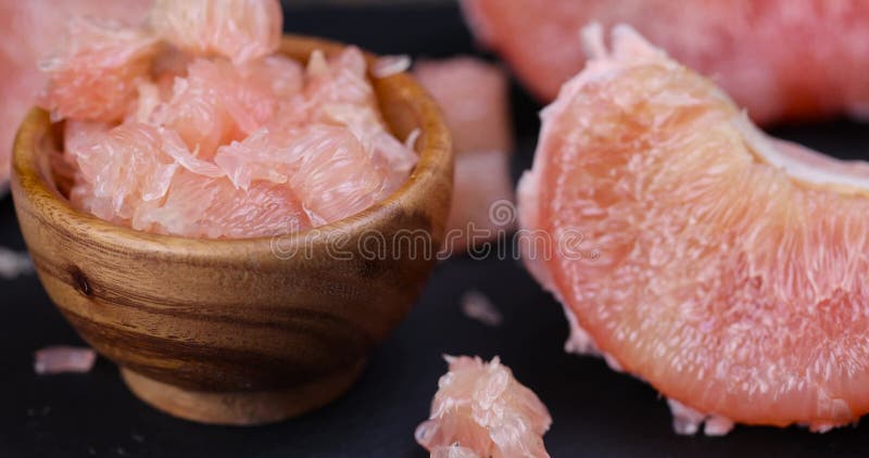 Citrus Pomelo Peeled and Folded on the Table Stock Footage - Video of ...