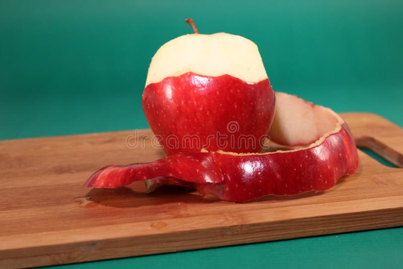 Peeled Ripe Red Apple stock photo. Image of vitamin, fresh - 66303700