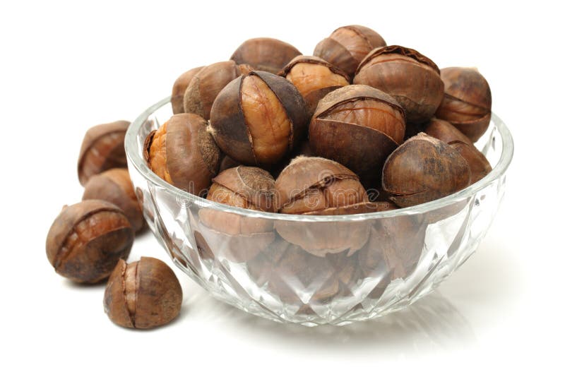 Peeled roasted chestnuts stock photo. Image of gourmet - 42660576