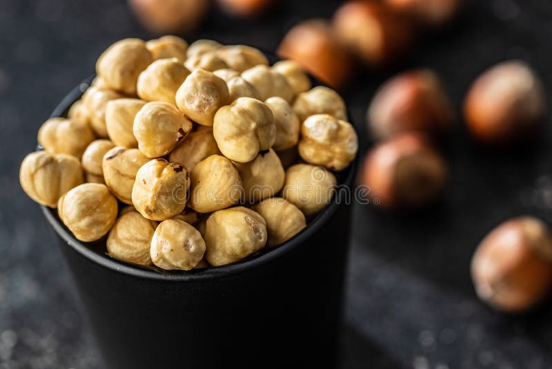 Peeled Roasted Hazelnut Kernels Stock Image - Image of table, nutty ...