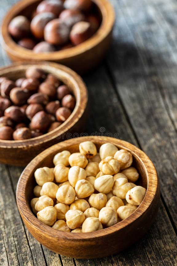 Peeled Roasted Hazelnut Kernels Stock Photo - Image of natural ...