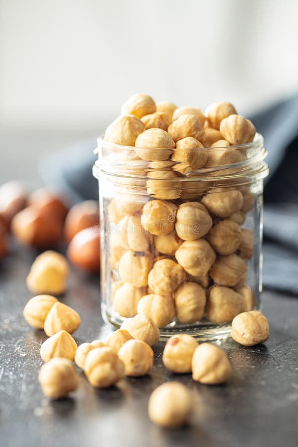Peeled Roasted Hazelnut Kernels Stock Image - Image of roasted, macro ...
