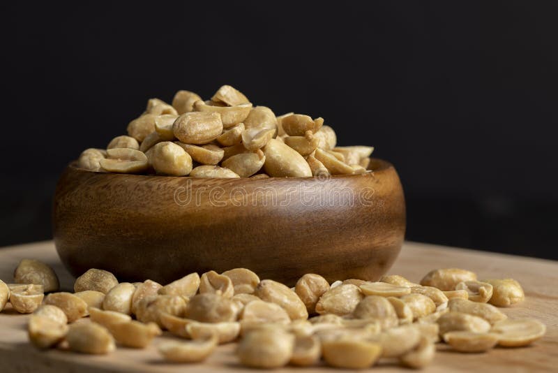 Peeled and Roasted Peanuts on the Table Stock Image - Image of pile ...