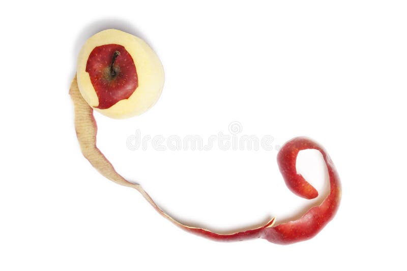 Peeled skin of apple stock photo. Image of skin, advent - 83882962