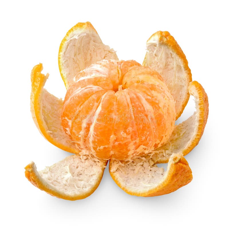 Peeled Tangerine on Black Background Stock Image - Image of dark, juice ...