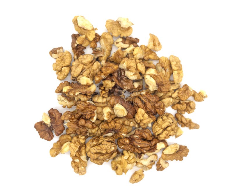 Peeled Walnut on White Background Stock Image - Image of heap, open ...