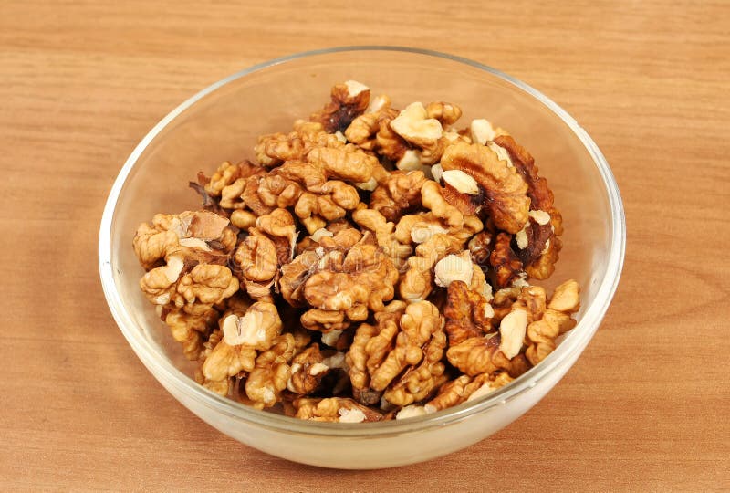 Peeled Walnuts in Gift Box in Shape of a Heart with Rosemary Stock ...