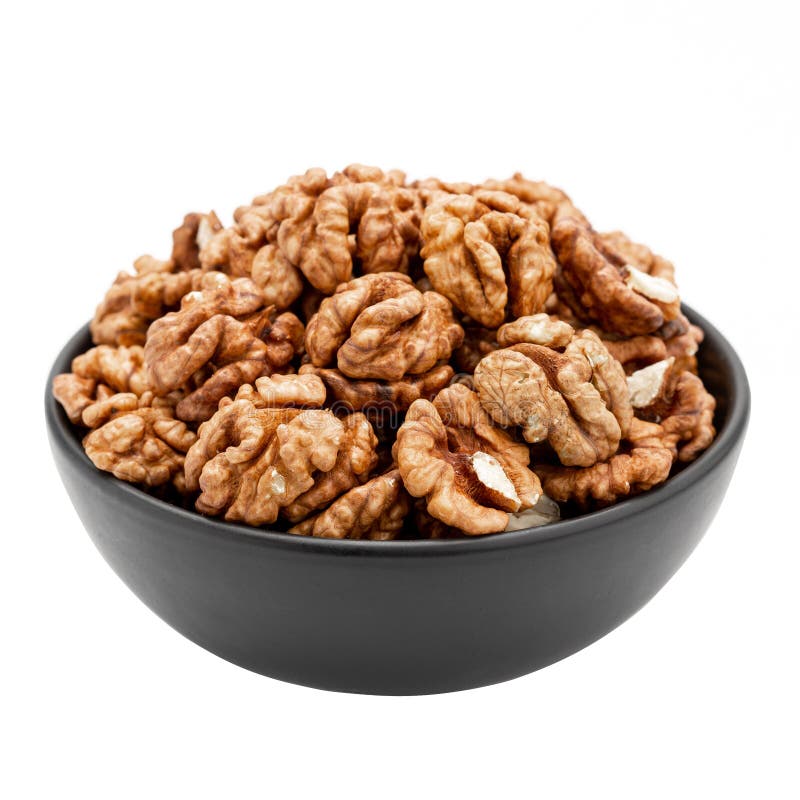 Peeled Walnuts in Gift Box in Shape of a Heart with Rosemary Stock ...