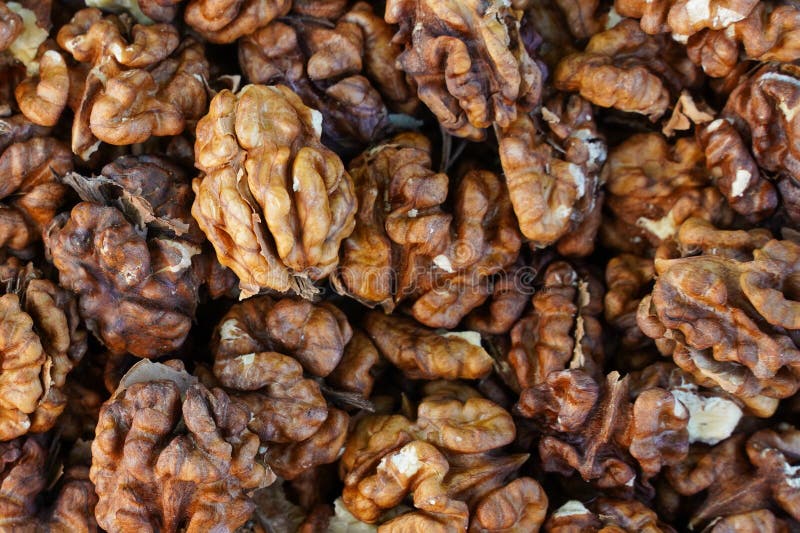 Peeled Walnuts Close-up. Walnuts Pattern. Stock Photo - Image of grain ...
