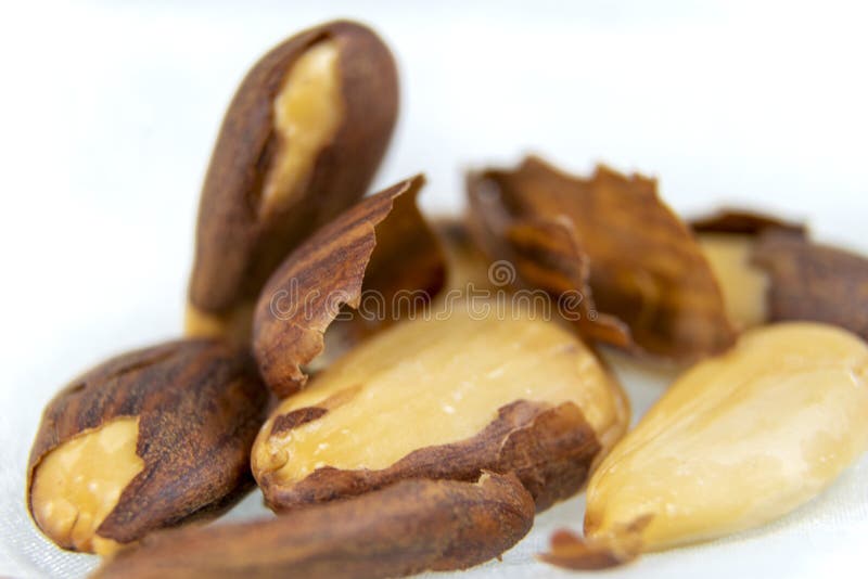 Peeling almonds. stock photo. Image of marcona, seasoning - 198712326