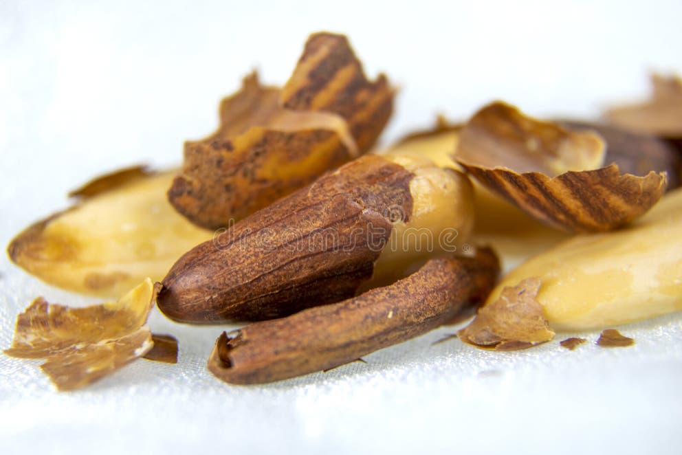 Peeling almonds. stock photo. Image of popular, proceed - 198712344