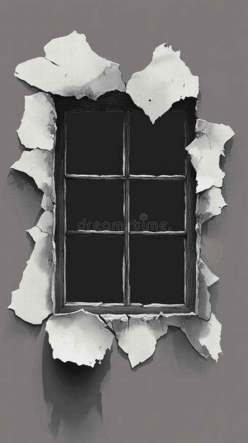 Peeling Away, a Window into Time and Decay Stock Illustration ...