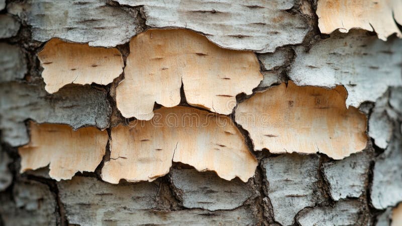 Peeling Bark Texture of a Tree Trunk Stock Illustration - Illustration ...
