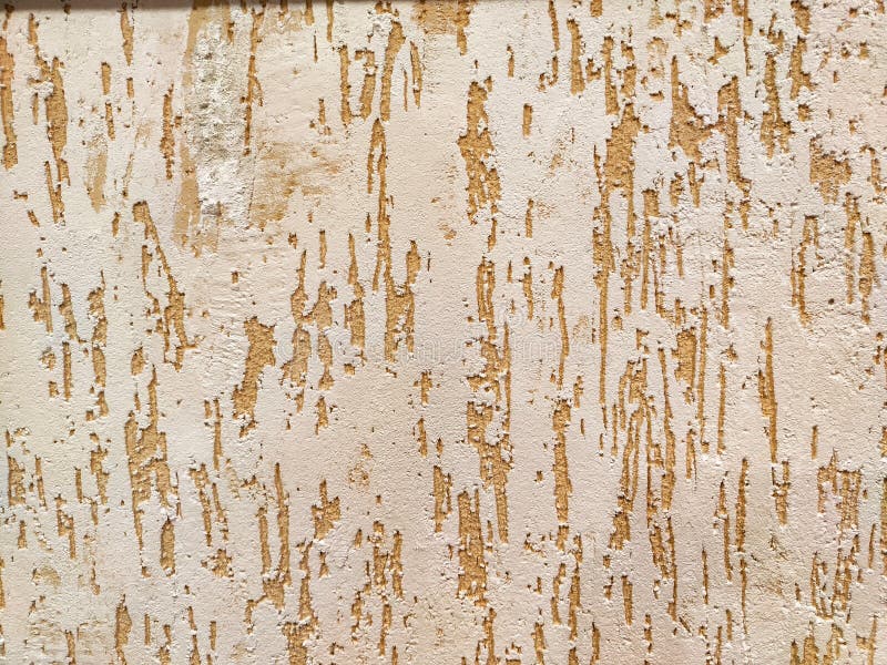 Peeling Beige Paint on a Rough Wall Texture. Weathered Wall with ...