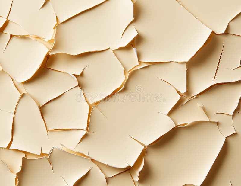 Peeling Beige Paint Texture with Irregular Patterns and Layers ...