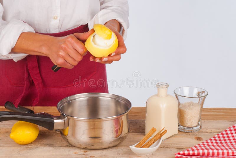 Peeling lemon stock image. Image of studio, lemon, hands - 29925271