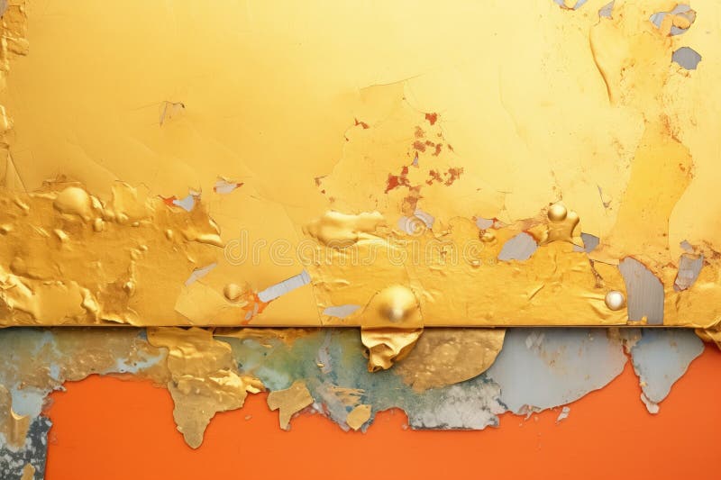 Peeling Gold Foil on an Old Book Cover Stock Illustration ...