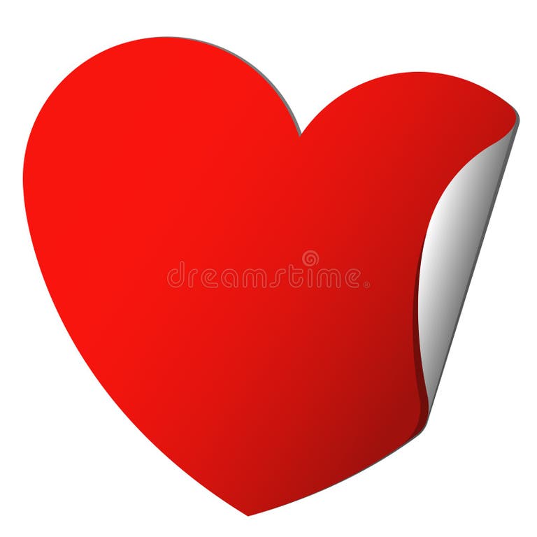 Peeling Heart Sticker Stock Illustrations – 72 Peeling Heart Sticker ...