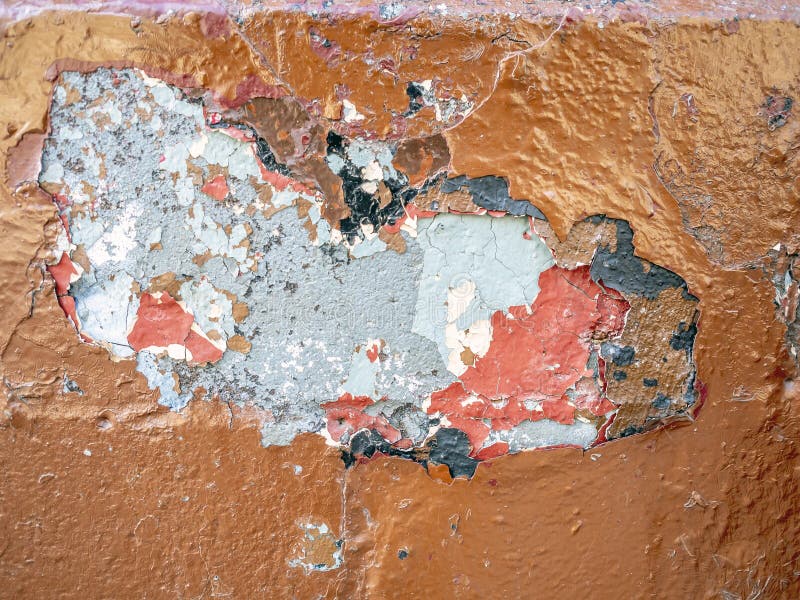 Peeling Paint on Building Wall Stock Photo - Image of concrete, paint ...