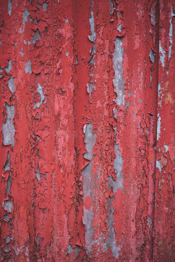 Paint Peeling Off an Old Tin Building. Selective Focus Stock Photo ...