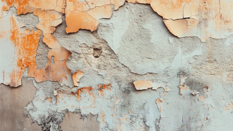Peeling Paint on Old Wall with Cracked Texture, Aged Appearance ...