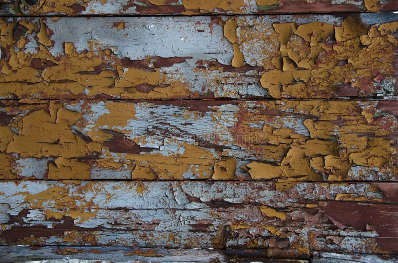 Peeling Paint on Old Wood Wall Stock Photo - Image of painted, shabby ...