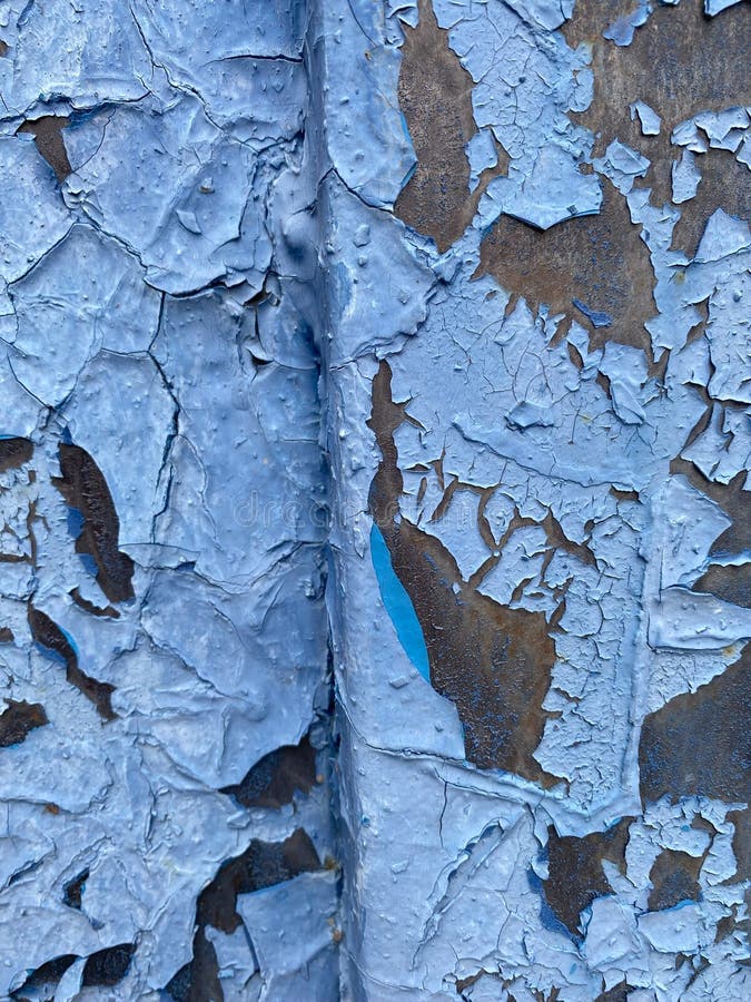 Peeling Paint Texture on a Metal Background. Stock Photo - Image of ...
