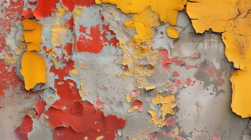 Peeling Paint Textures on a Wall in Decay Stock Illustration ...