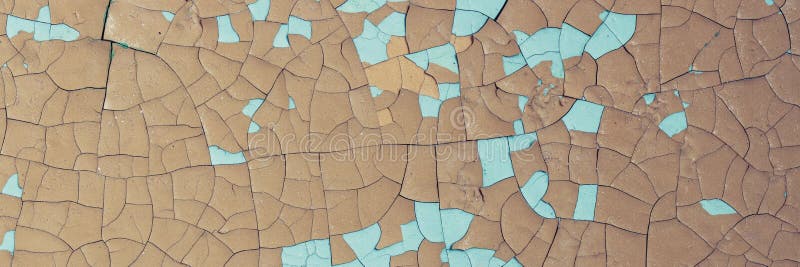 Peeling Paint on the Wall. Panorama of a Concrete Wall with Old Cracked ...