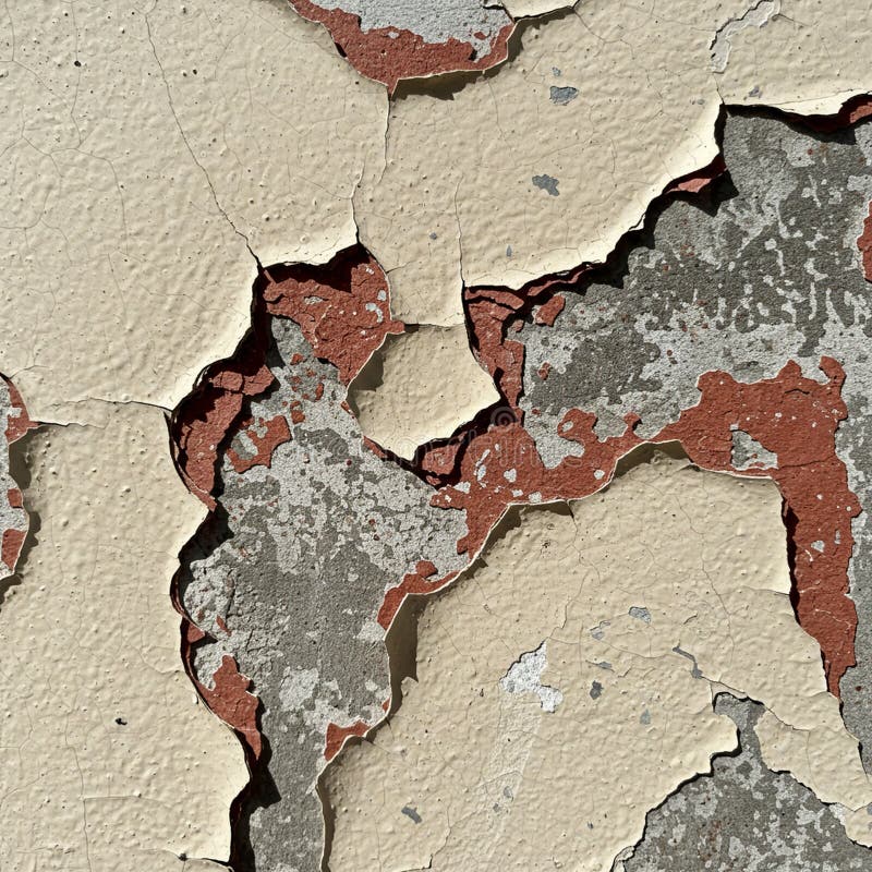Peeling Paint on a Wall Reveals Multiple Layers, Creating an Abstract ...