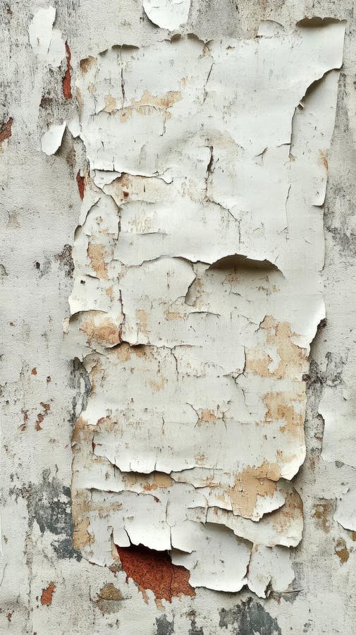 Peeling Paint on a White Wall, Texture, Time, and Decay Stock Image ...