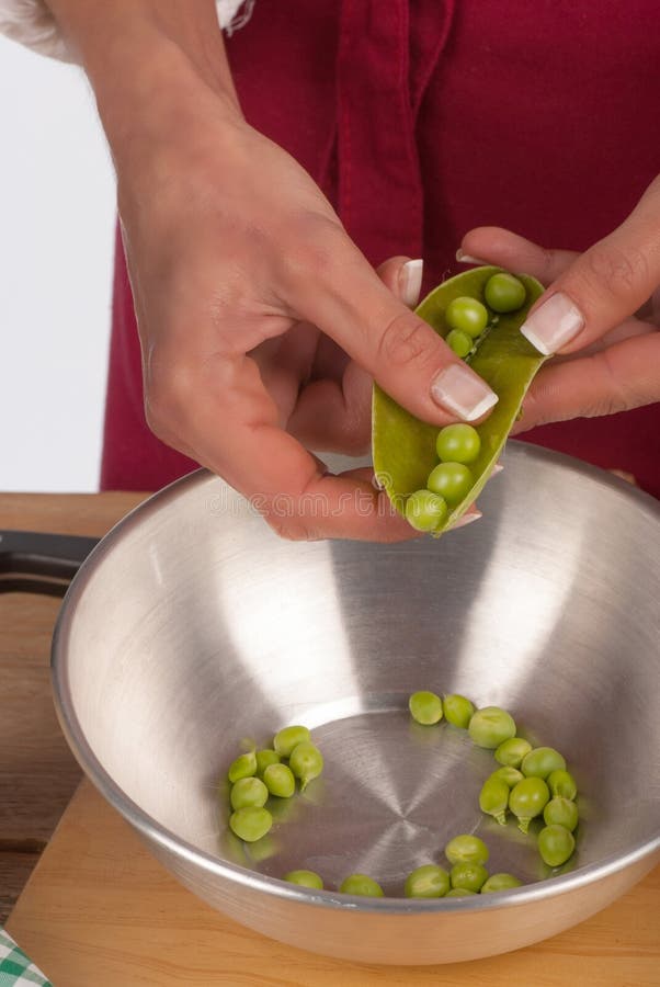 Peeling peas stock photo. Image of seed, ripe, apron - 29623650