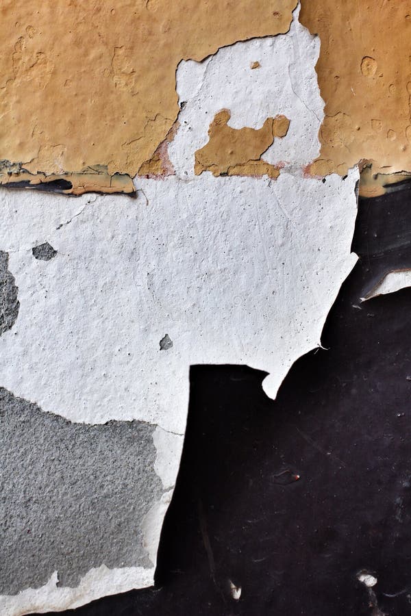 Peeling Plaster Brown Color. Stock Photo - Image of plaster, material ...
