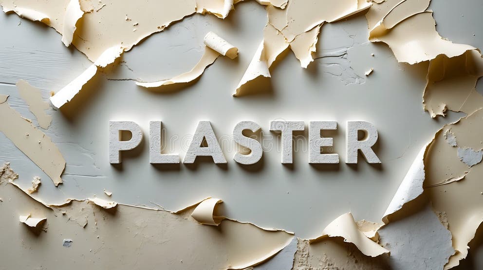 Peeling Plaster Exposes Textured Surfaces in an Interior Setting Stock ...